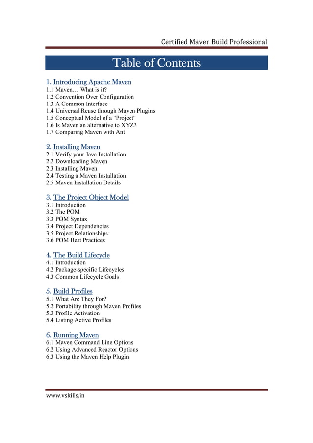 maven build certificaton | PDF