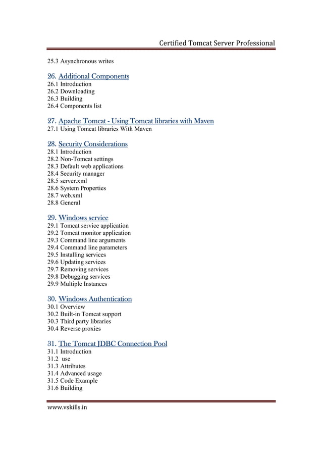 tomcat server certification | PDF