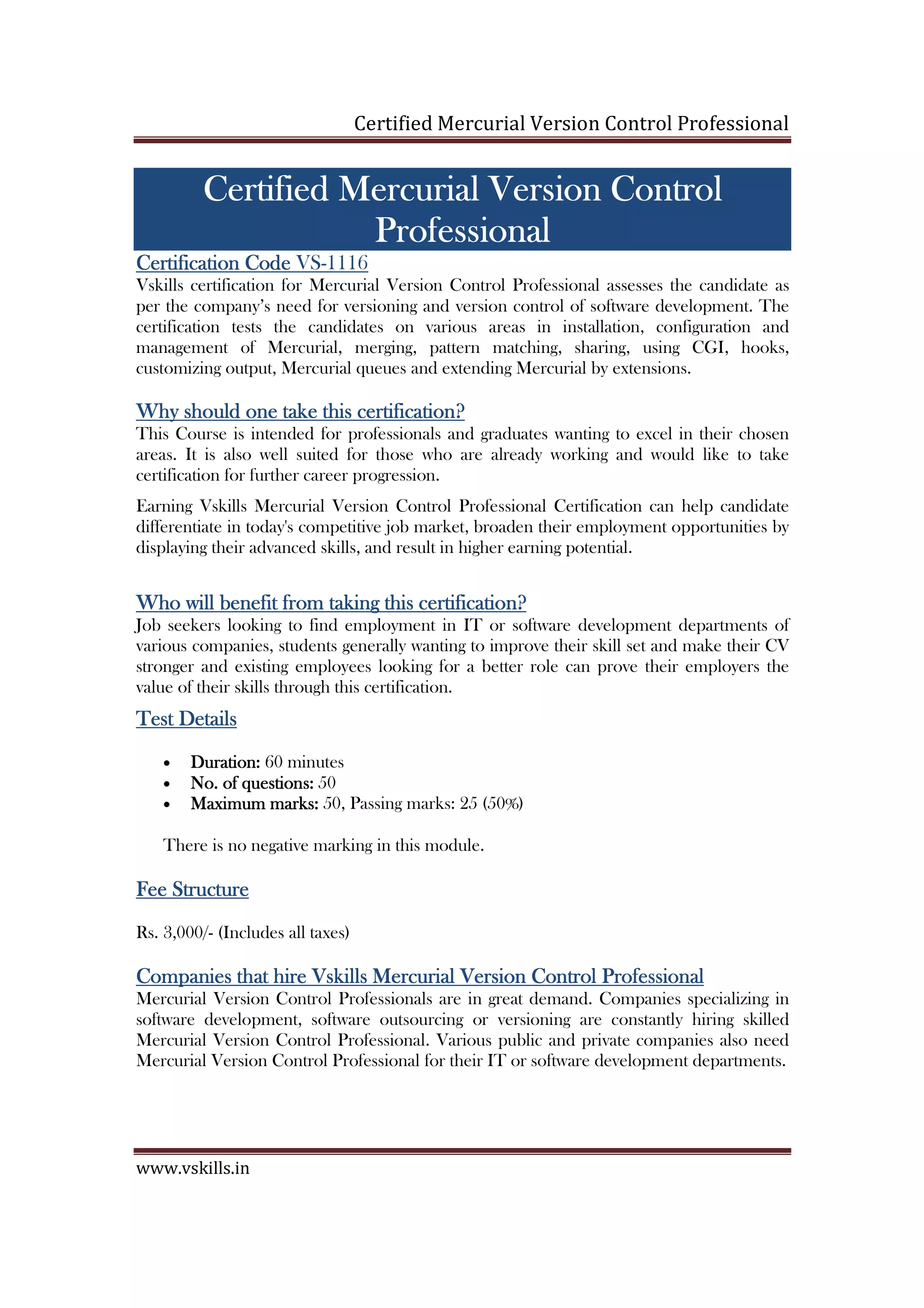 Mercurial Version Certification | PDF