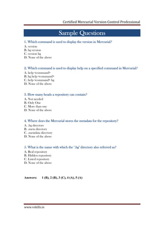 Mercurial Version Certification | PDF