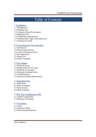 Trac Certification | PDF