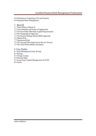Financial Risk management Certification | PDF