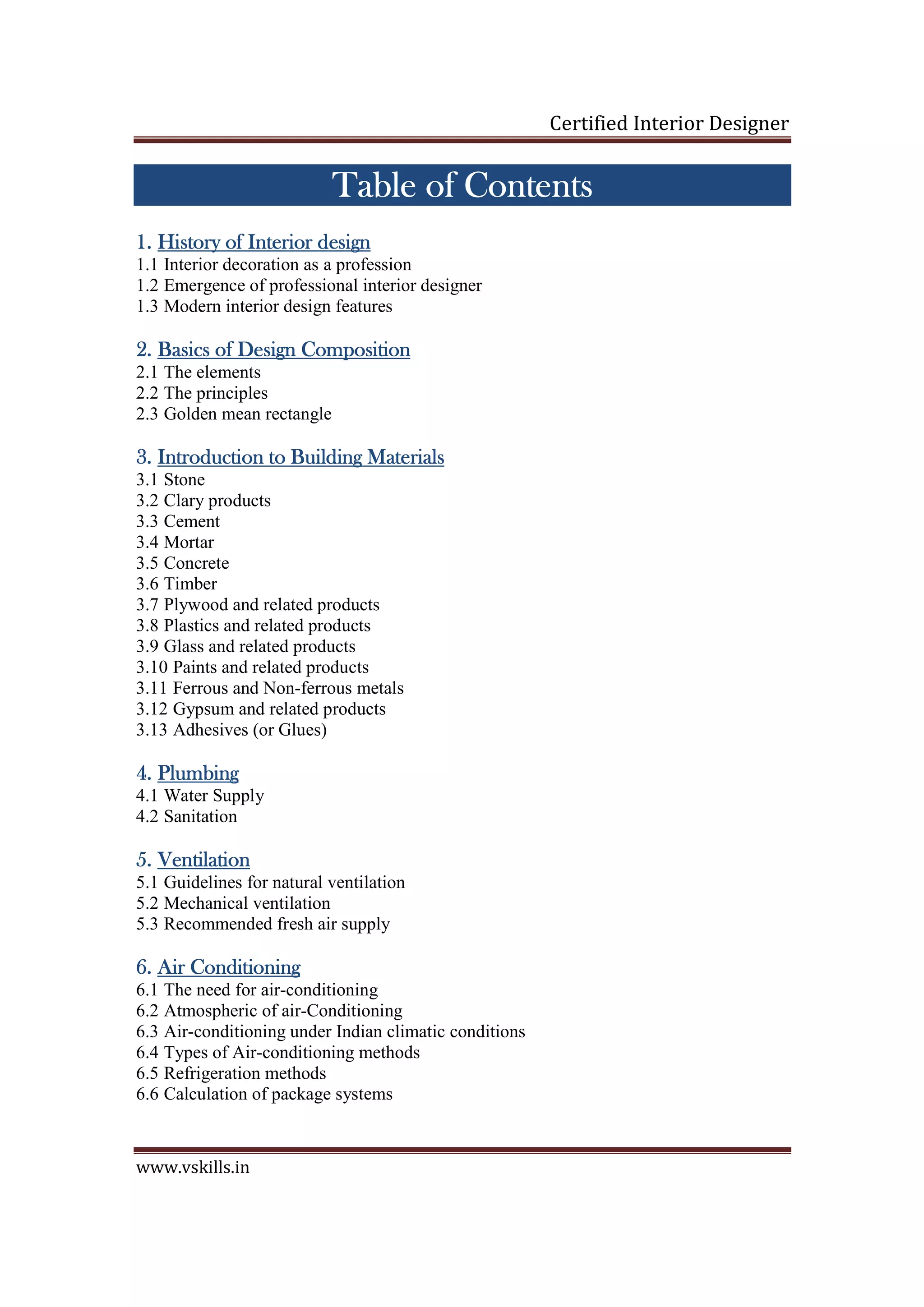 Interior Designer Certification | PDF