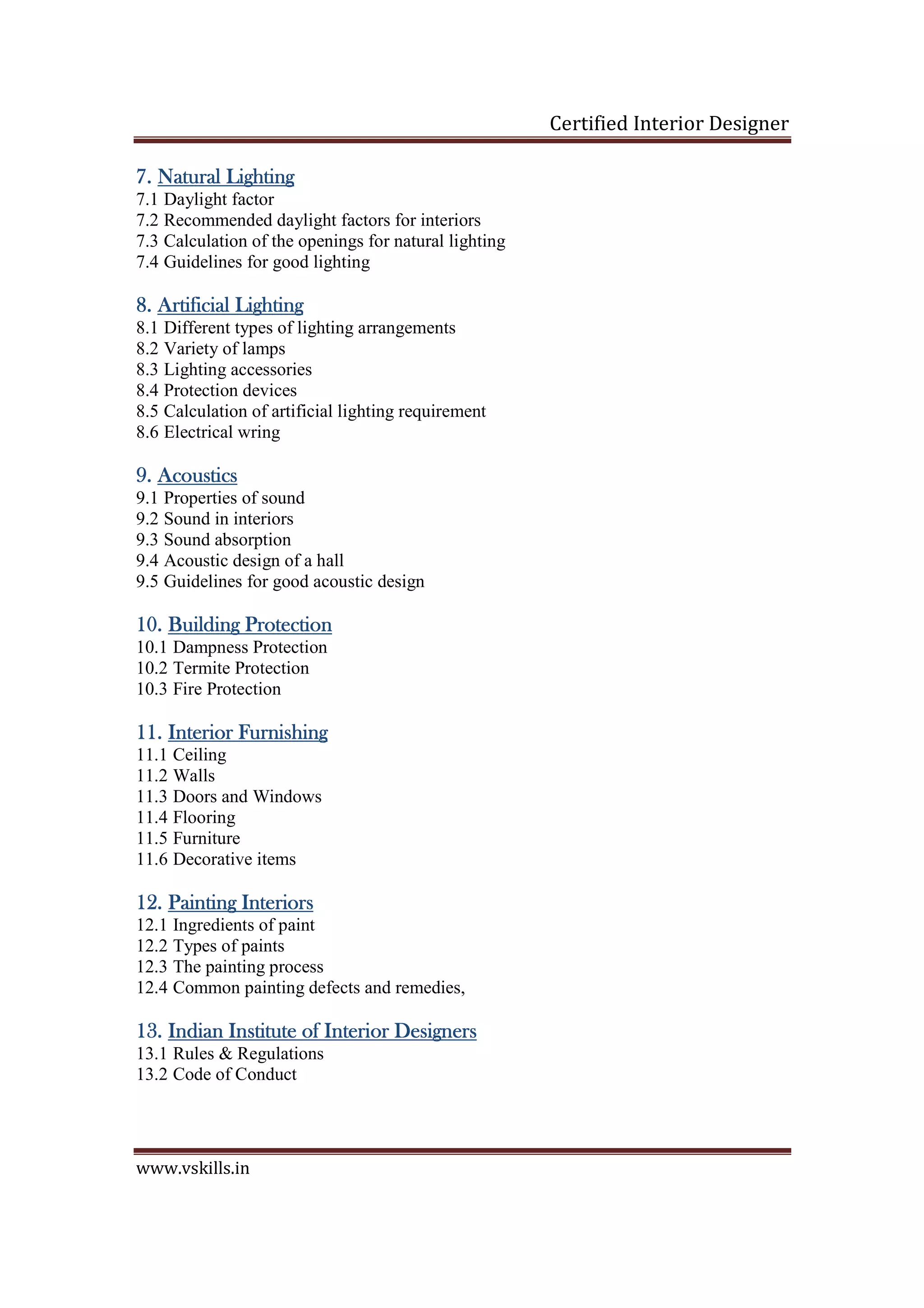 Interior Designer Certification | PDF