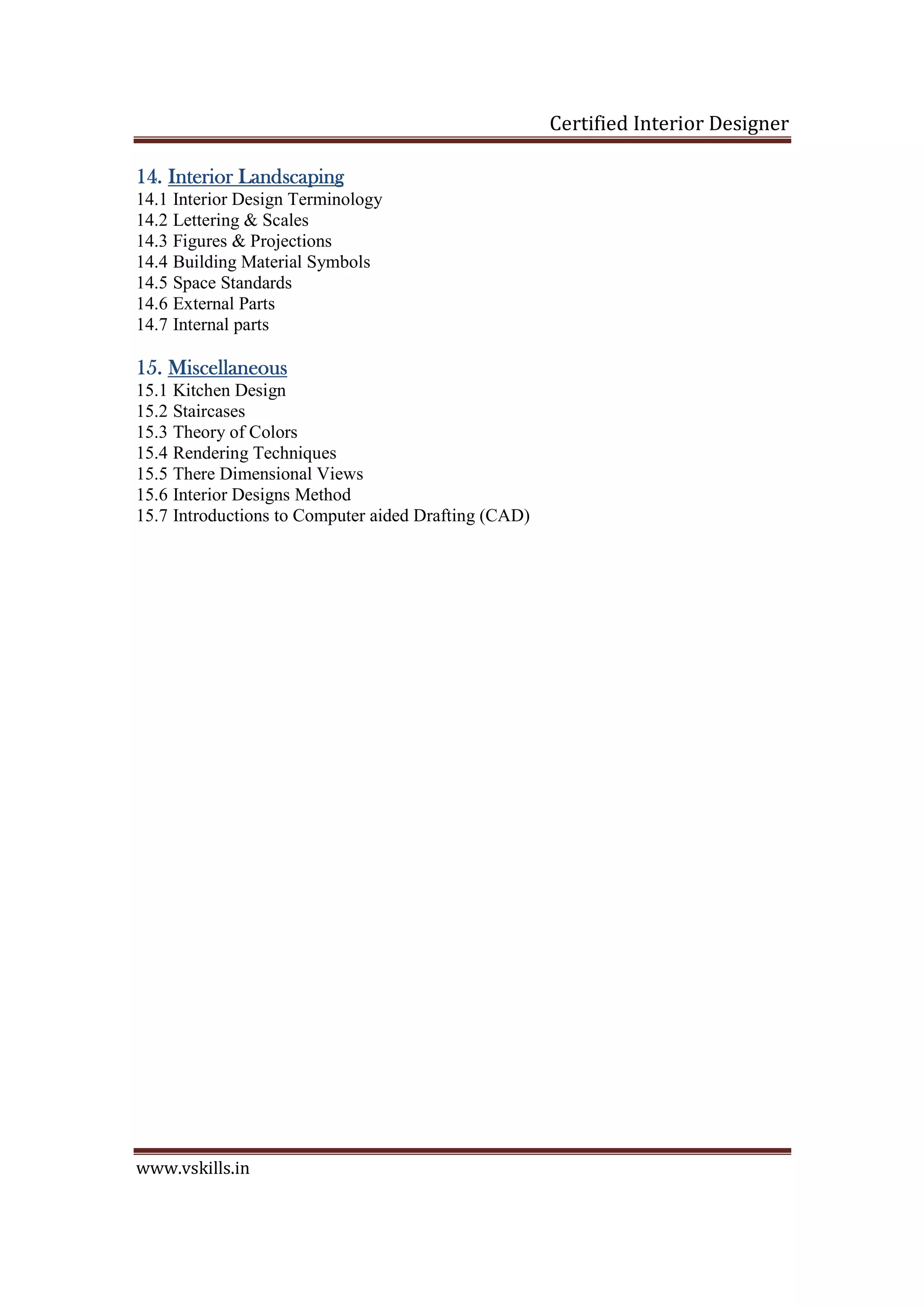 Interior Designer Certification | PDF