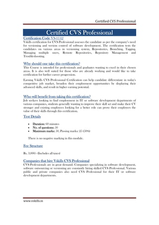 CVS Certification | PDF