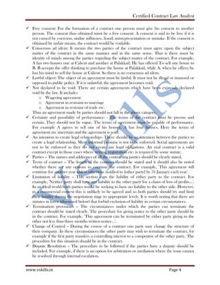 Vskills contract law analyst sample material | PDF