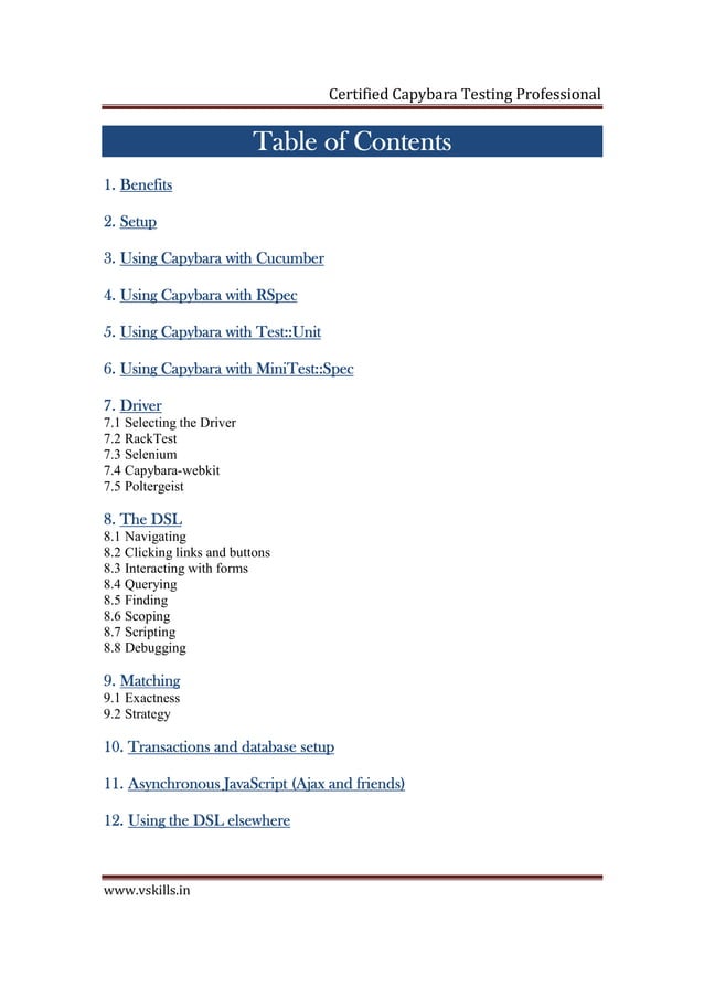 capybara testing certification | PDF