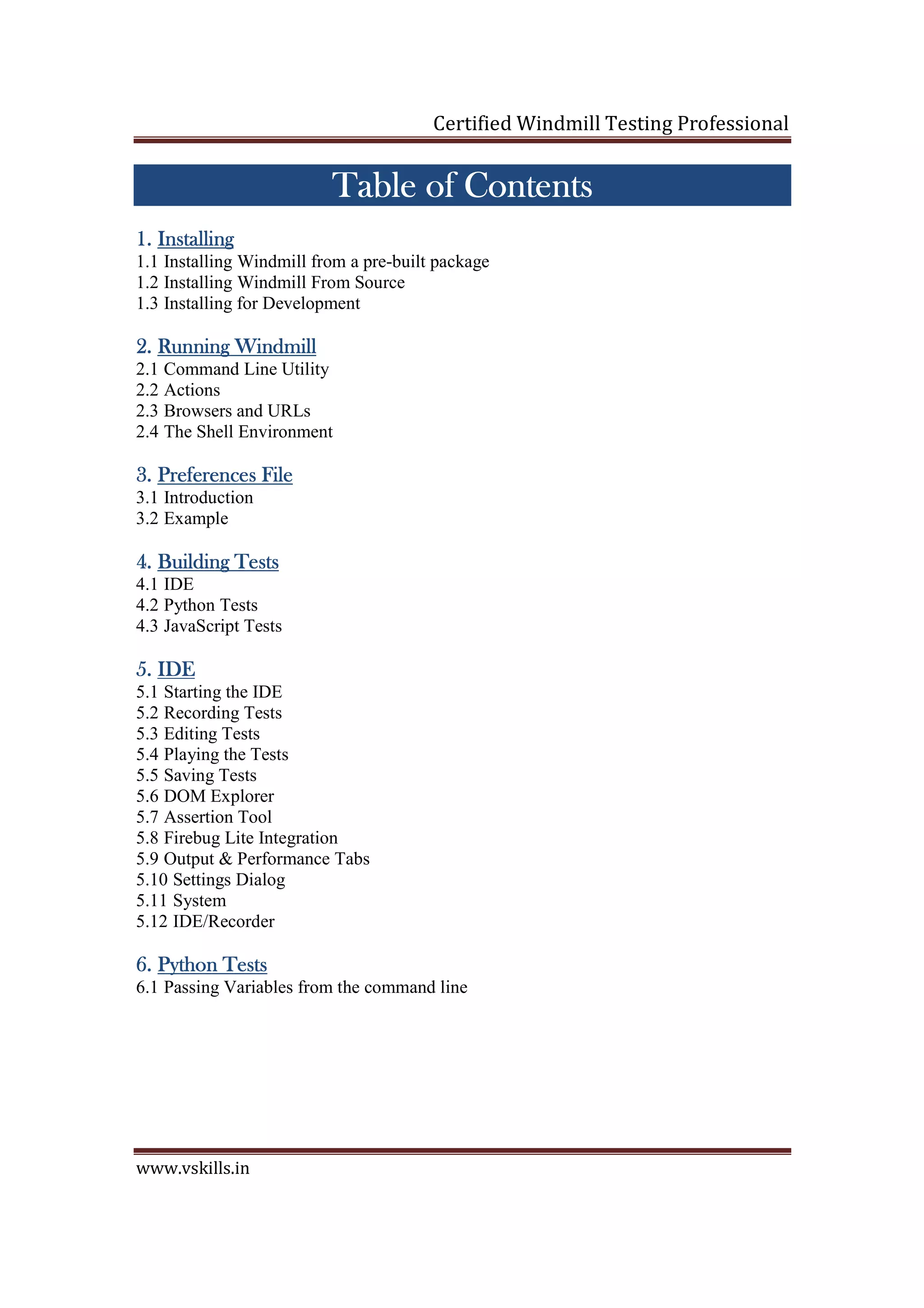 Windmill Testing certification | PDF