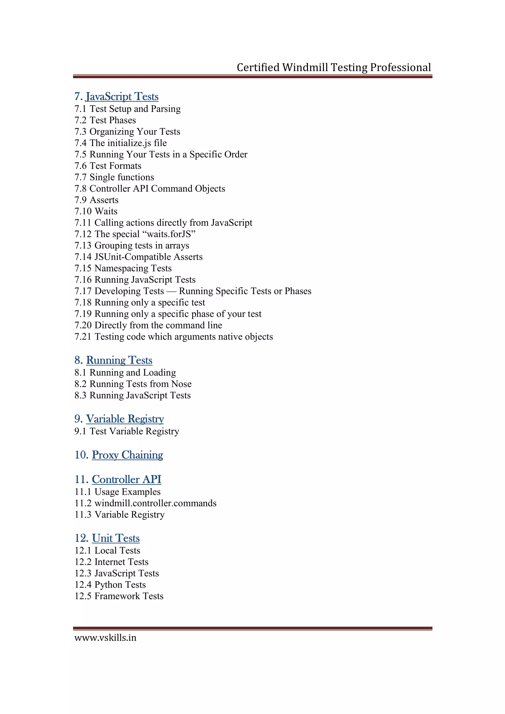 Windmill Testing certification | PDF