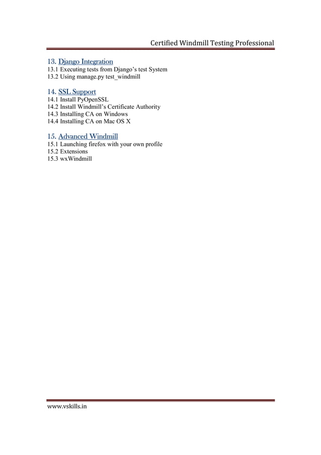 Windmill Testing certification | PDF