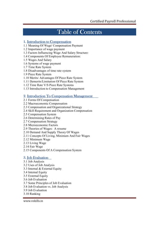 Vskills certified payroll professional | PDF