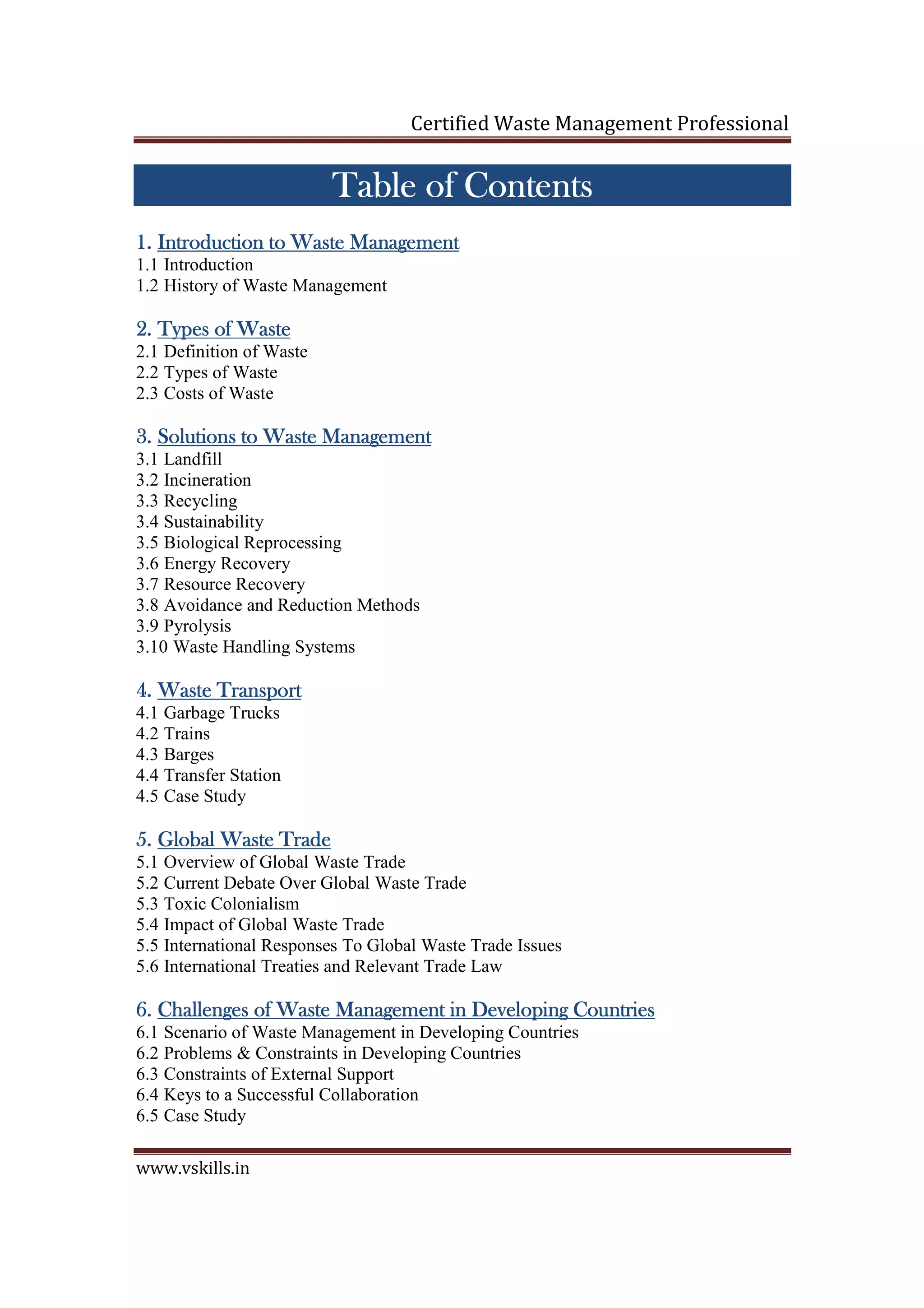 waste management certification | PDF