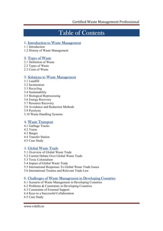 waste management certification | PDF