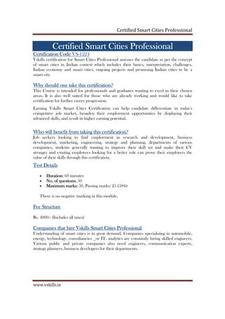 smart cities certification | PDF