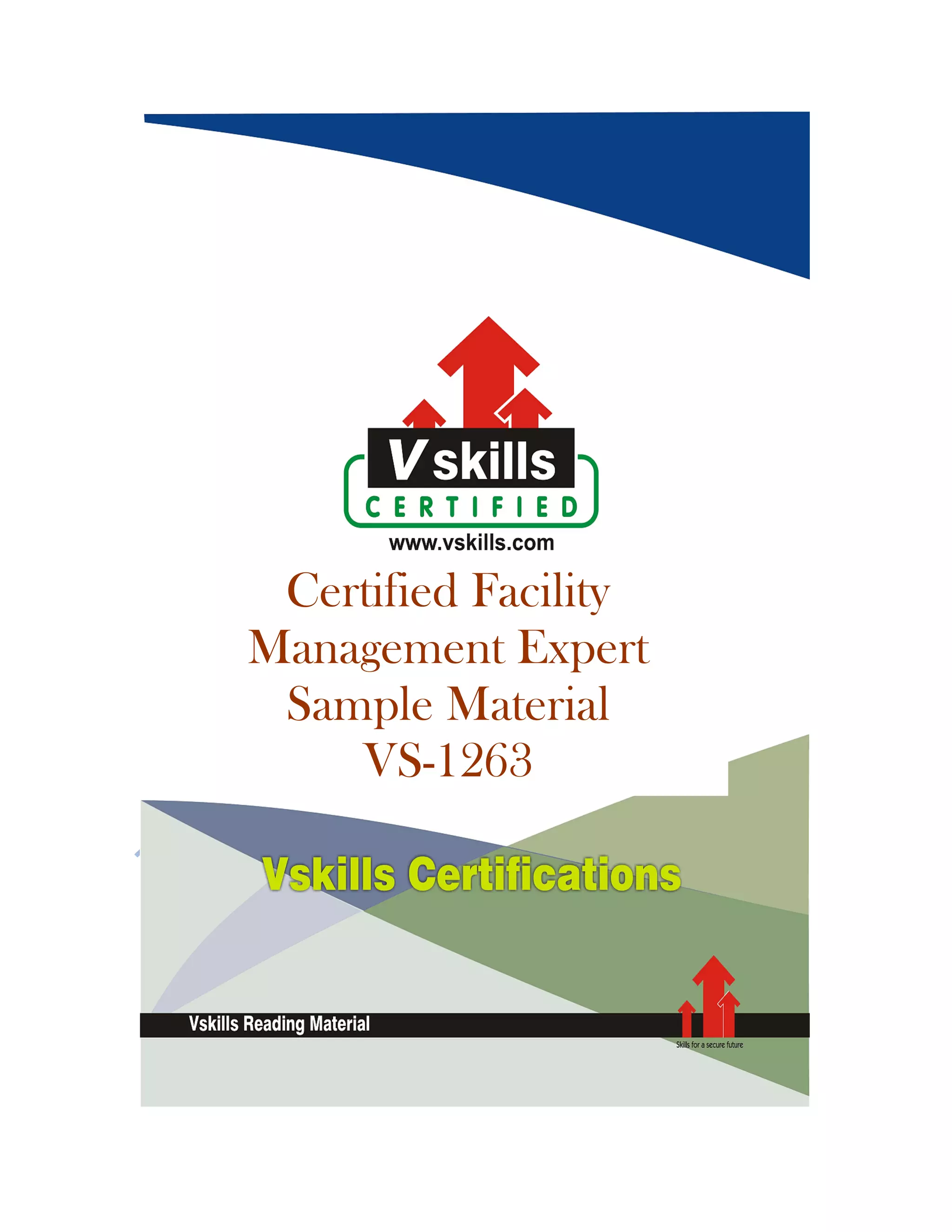 vskills facility management expert sample material | PDF