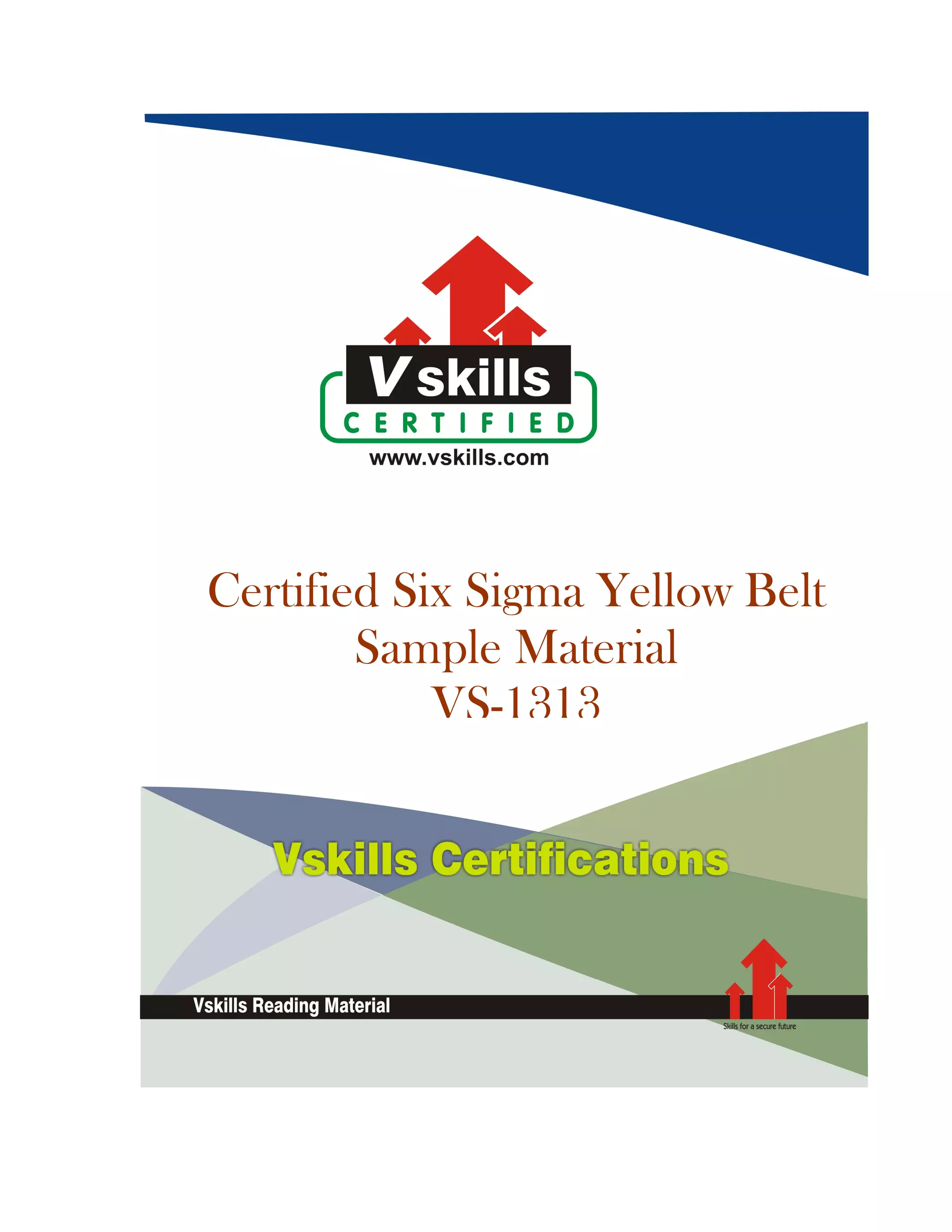 Vskills certified six sigma yellow belt sample material | PDF