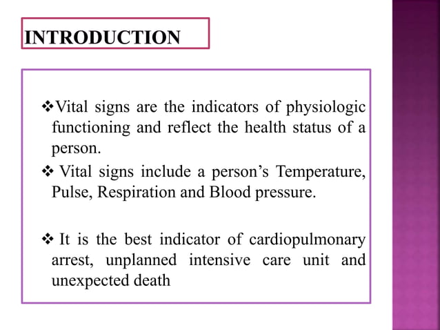 VITAL SIGNS FOR NURSING STUDENTS PPT 01 | PPT