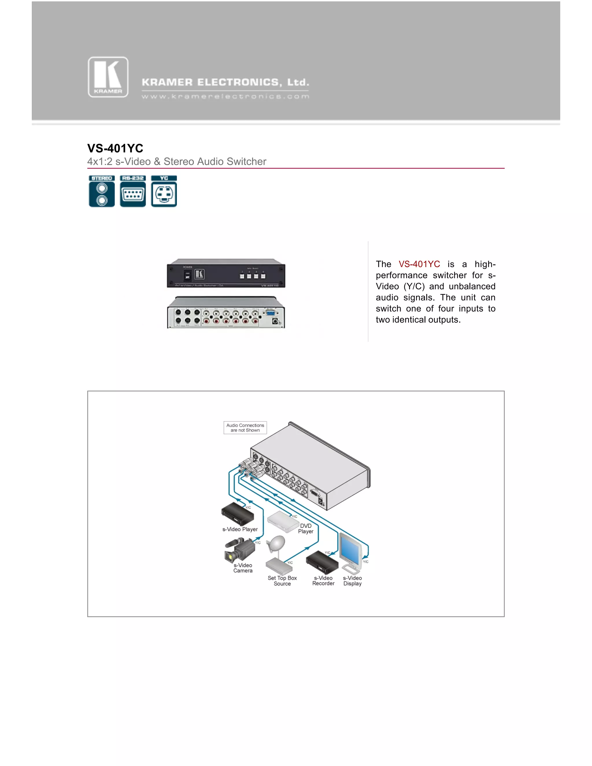 Kramer VS-401YC | PDF