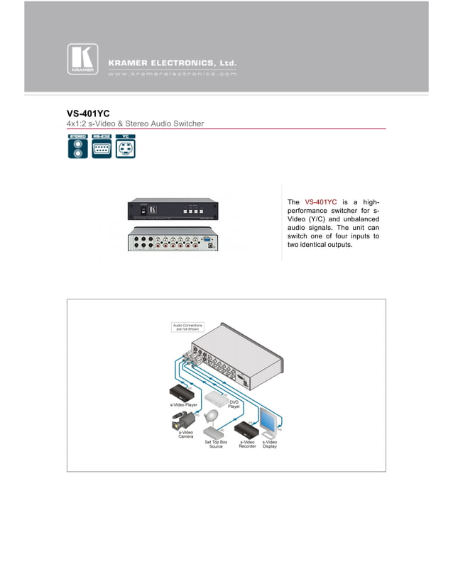 Kramer VS-401YC | PDF