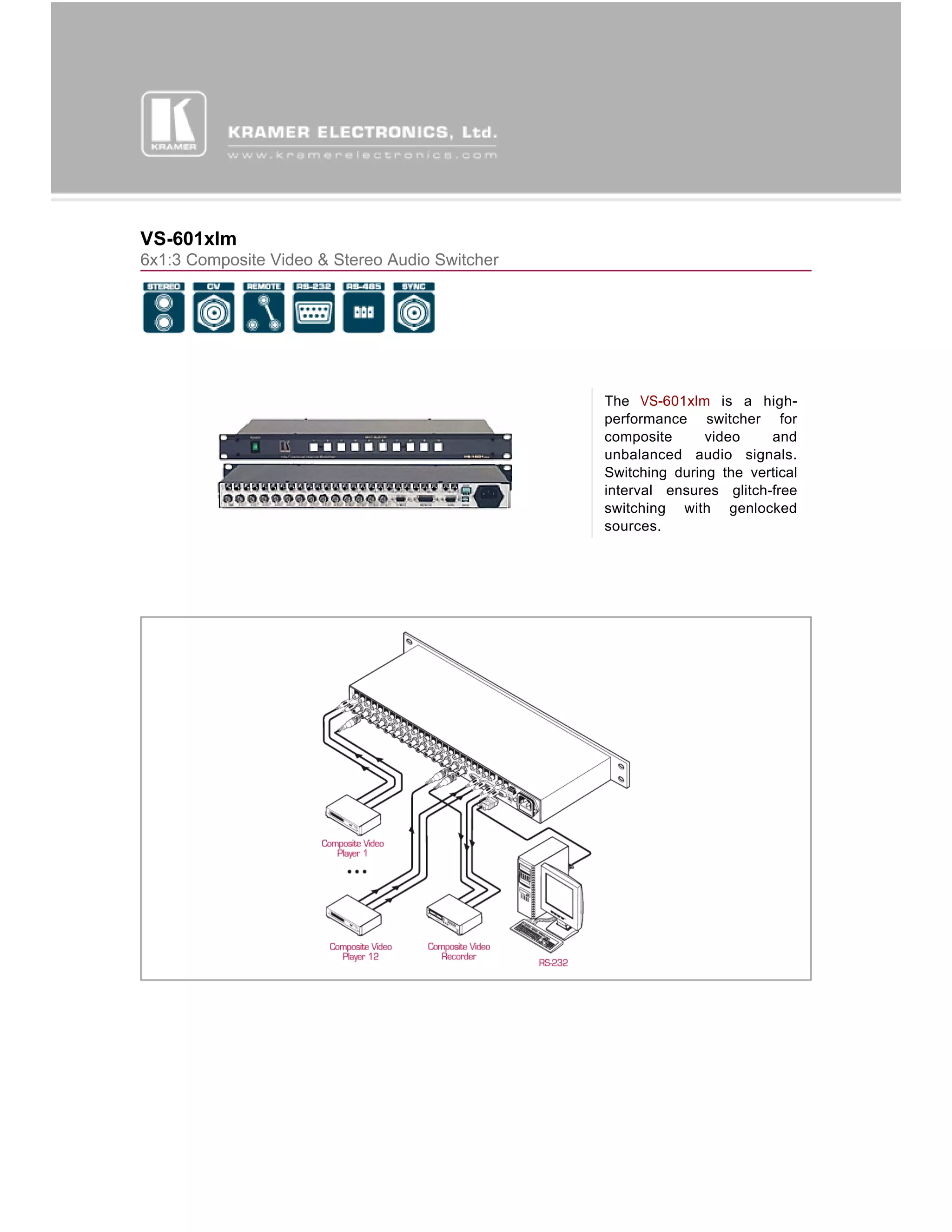 Kramer VS-601-XLM | PDF