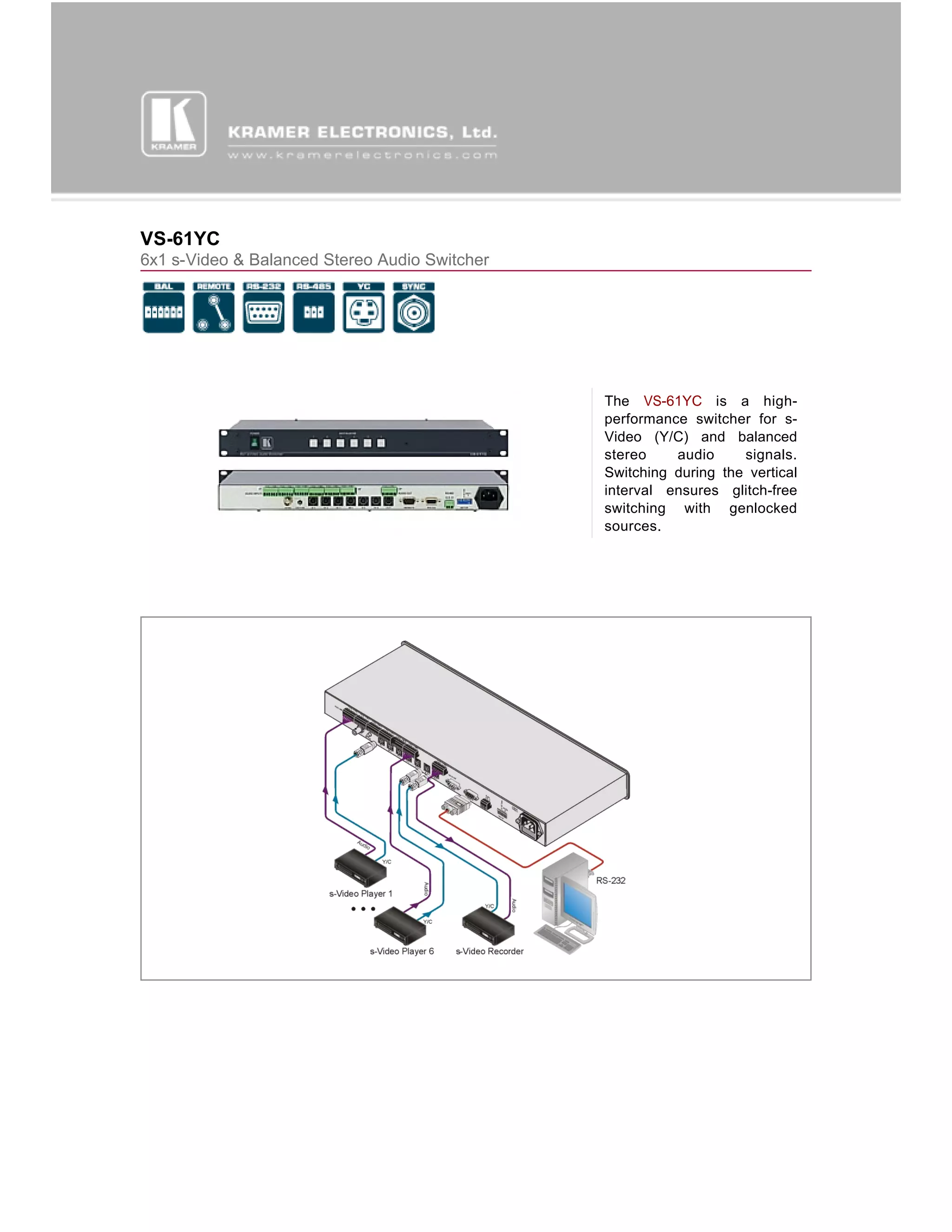 Kramer VS-61YC | PDF