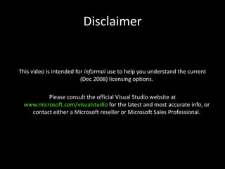 Visual Studio MSDN Licensing Tutorial | PPT