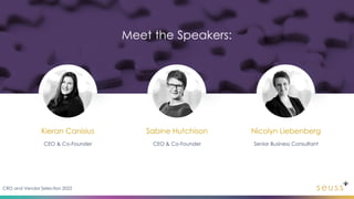 Webinar: Your Burning CRO and Vendor Selection Questions… Answered | PPT