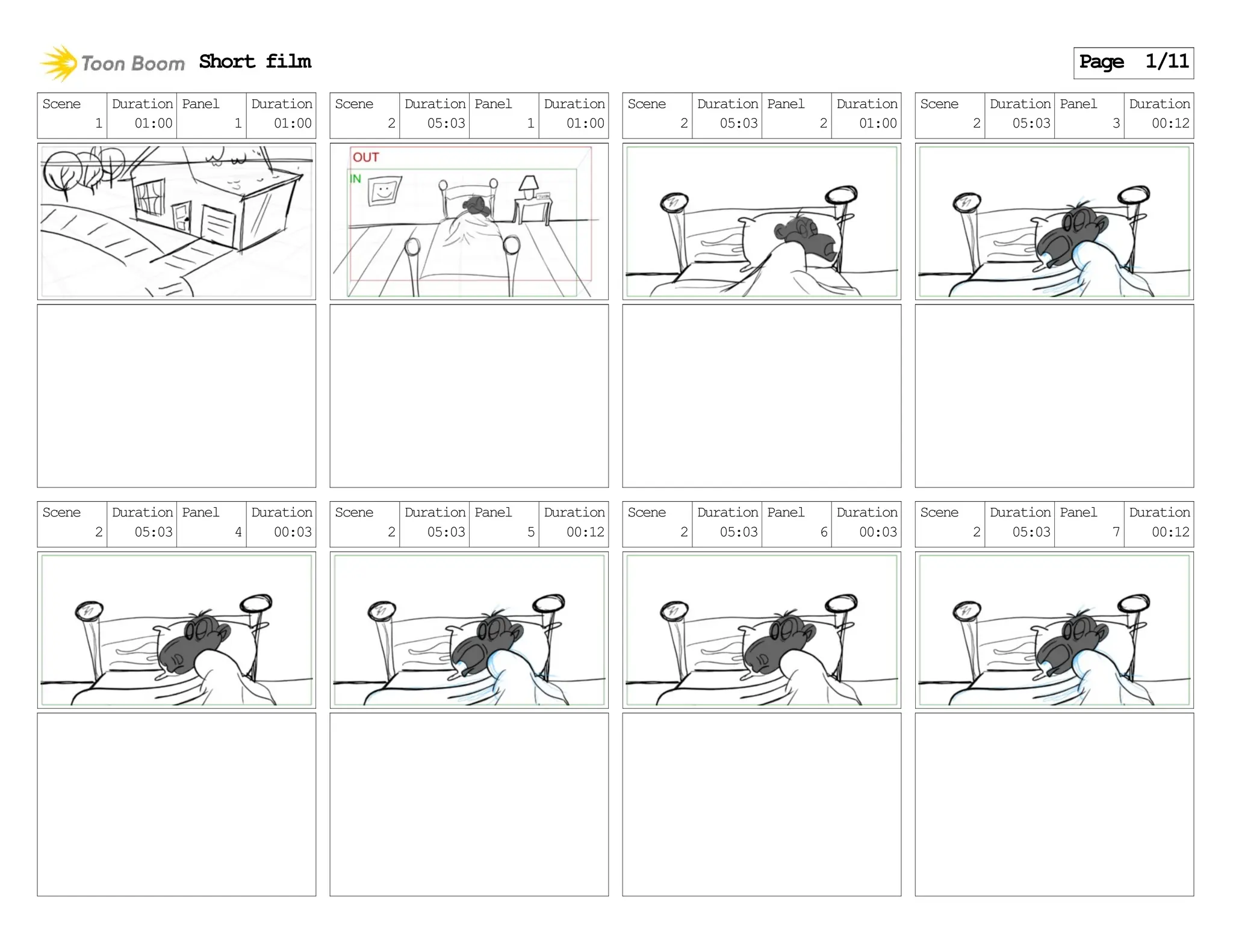 Vignesh animated short film storyboard snippet | PPT