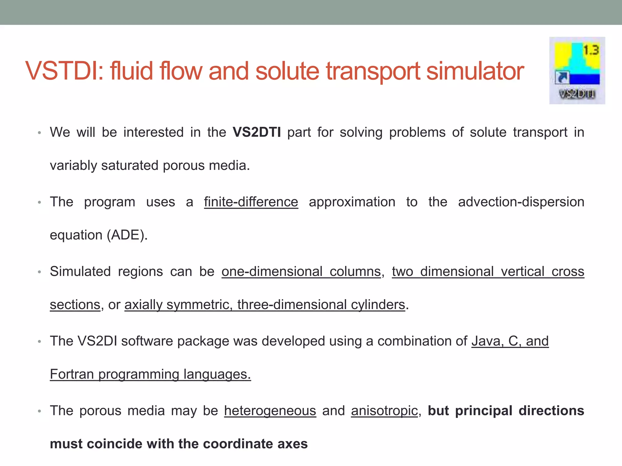 VS2D Tutorial - Unsaturated/ Vadose zone transient flow simulation | PPTX