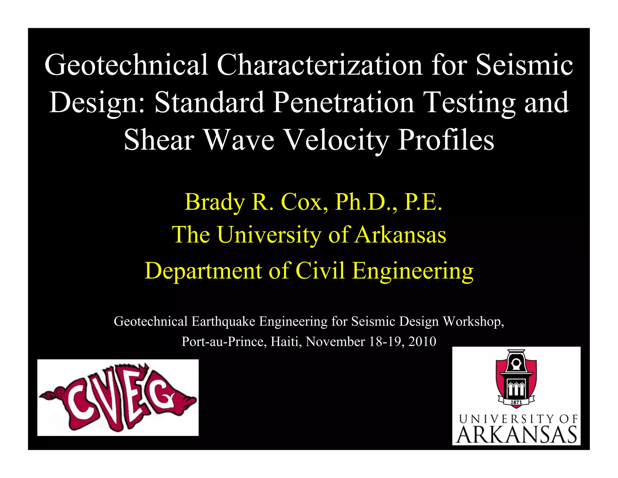Vs30 measurements for Seismic Site Classification | PDF