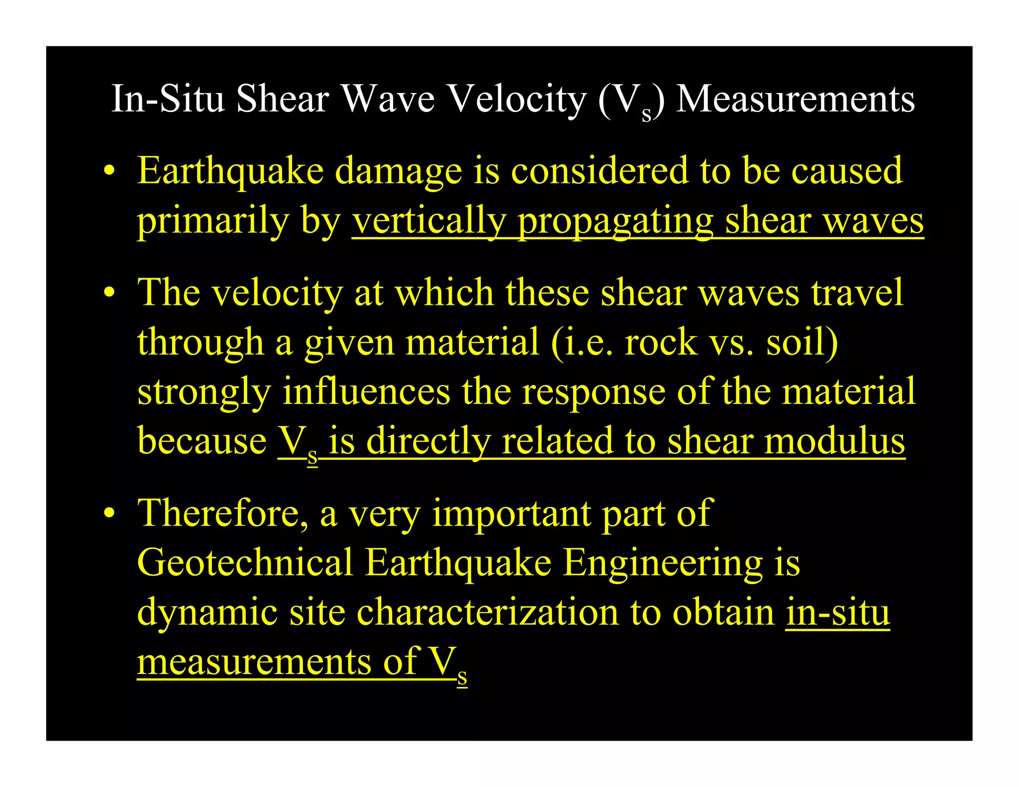 Vs30 measurements for Seismic Site Classification | PDF