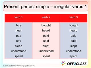 Present Perfect Simple.pdf past participle | PDF