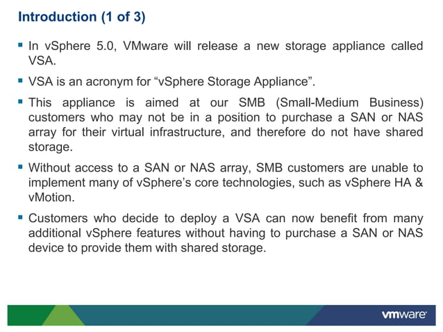 Introduction - vSphere Storage Appliance | PDF