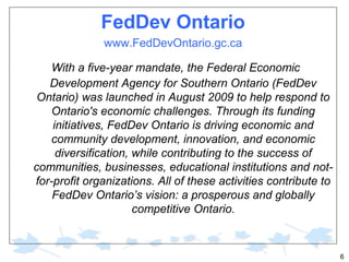 FedDev Ontario | PPT