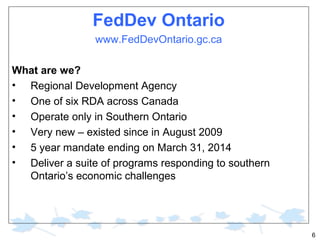 FedDev Ontario | PPT