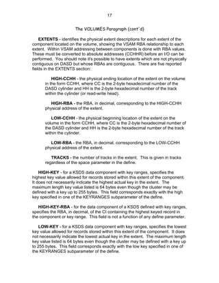 Reading the LISTCAT entries for VSAM | DOC