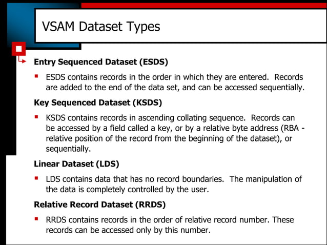 Vsam presentation PPT | PPTX