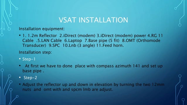 VSAT | PPTX | Computer Networking | Computing