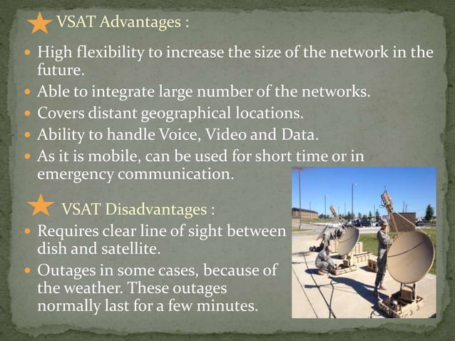 VSAT- Very Small Aperture Terminal | PPT