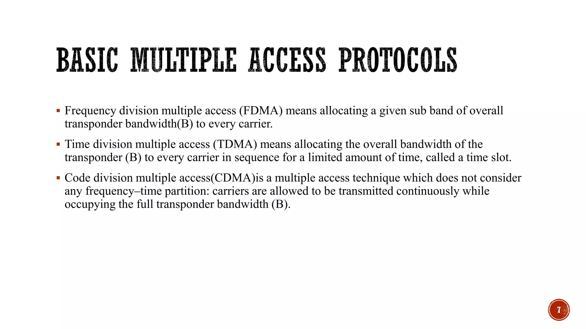 Vsat Access Control Protocols Pdf Computer Networking Computing
