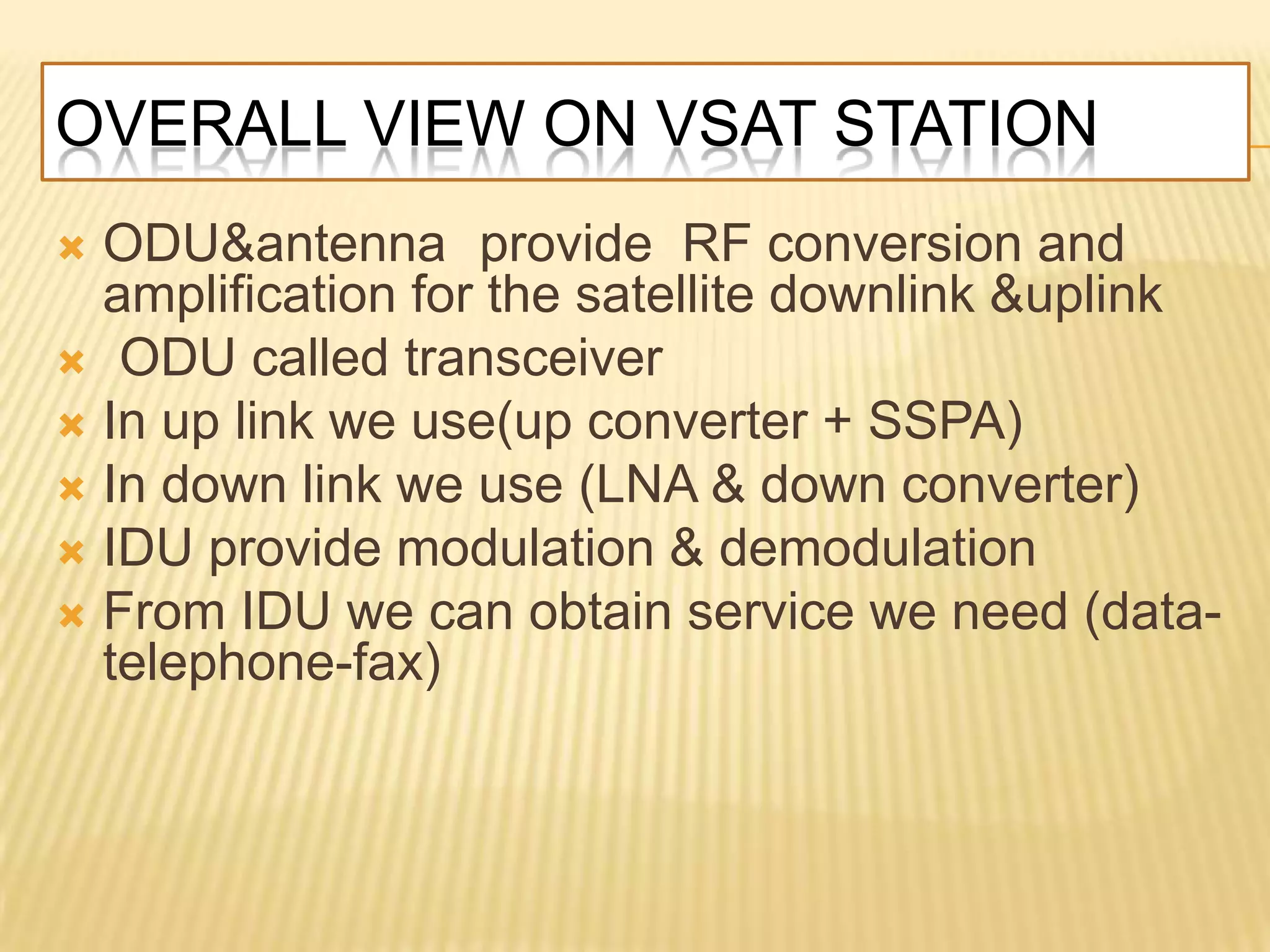 Vsat(very small aperture terminals( | PPTX