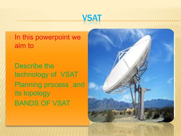 Vsat(very small aperture terminals( | PPT