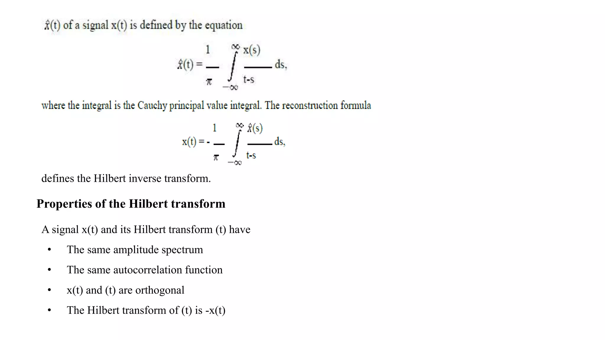 VSB and Hilbert Transform | PPTX