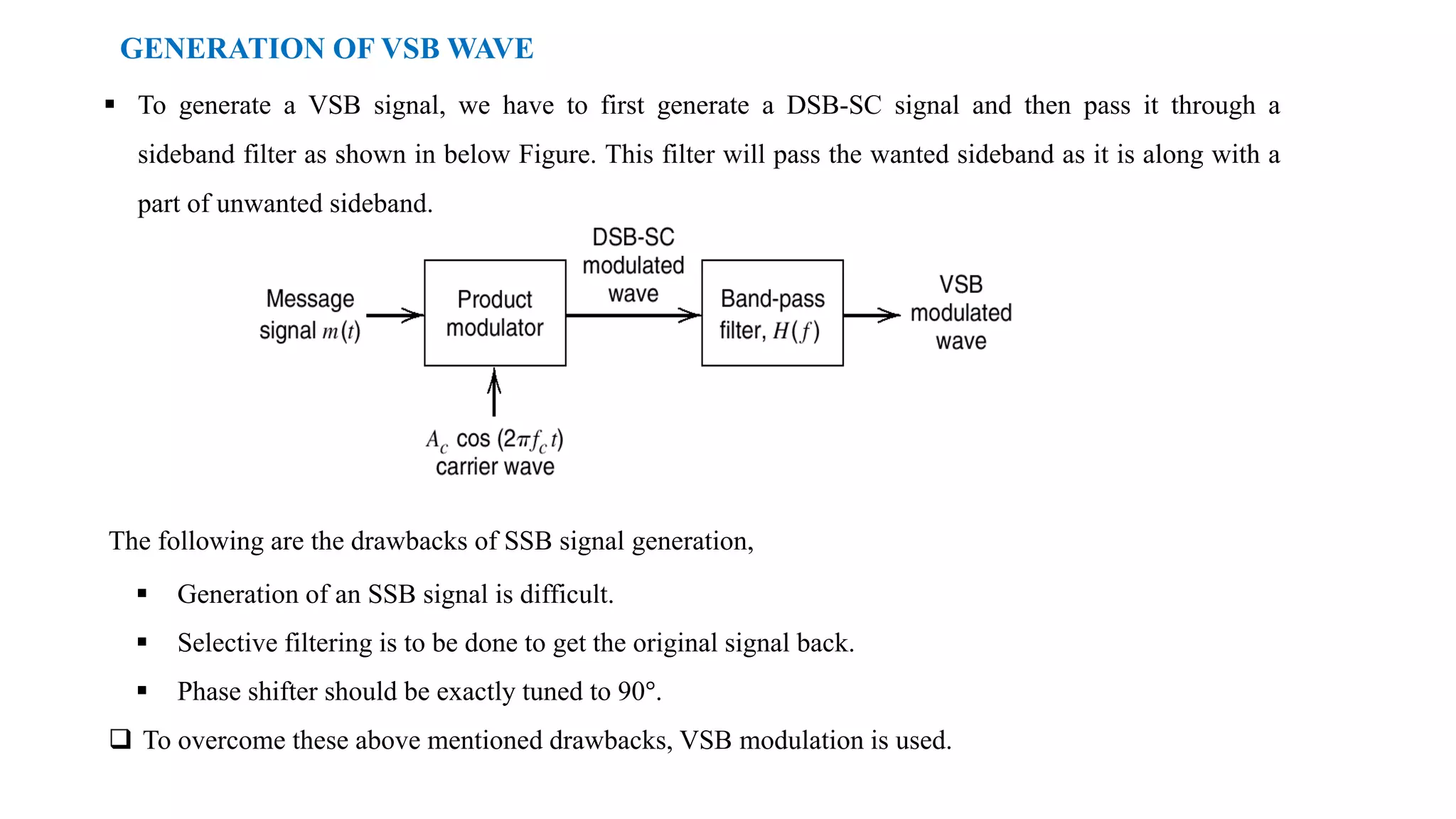 VSB and Hilbert Transform | PPTX