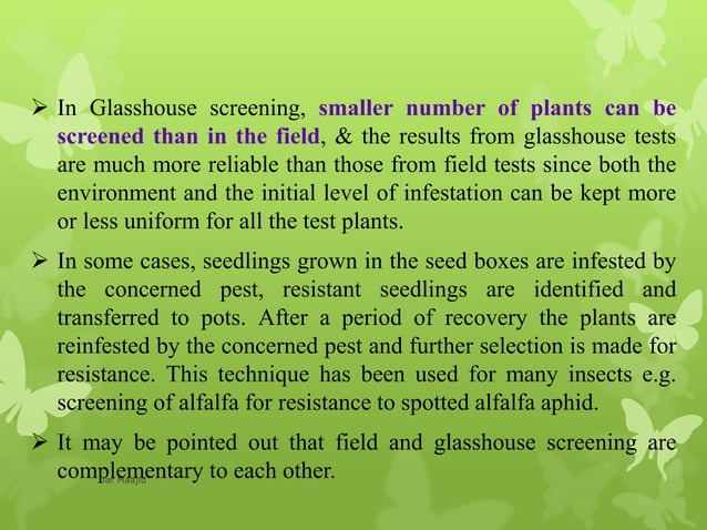 Breeding for insect pest stress in vegetable crops | PPTX | Agriculture ...