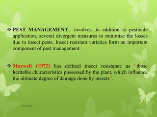 Breeding for insect pest stress in vegetable crops | PPTX | Agriculture ...