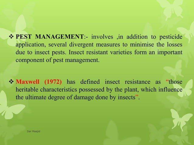 Breeding for insect pest stress in vegetable crops | PPTX | Agriculture ...