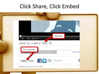 Embedding a Video to your Netvibes Dashboard | PPT