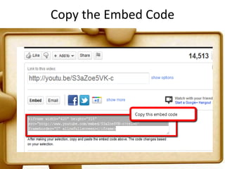 Embedding a Video to your Netvibes Dashboard | PPT